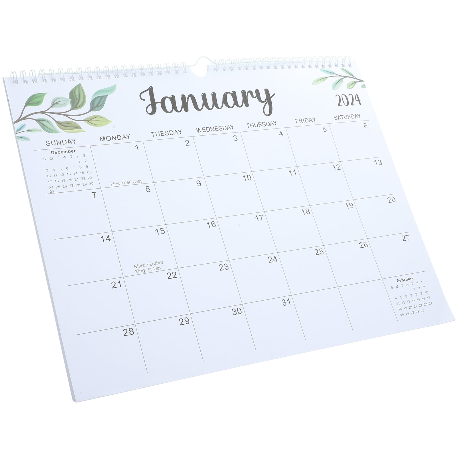 Monthly Calendar 2024 English Practical Cost-effective Office - Walmart.com