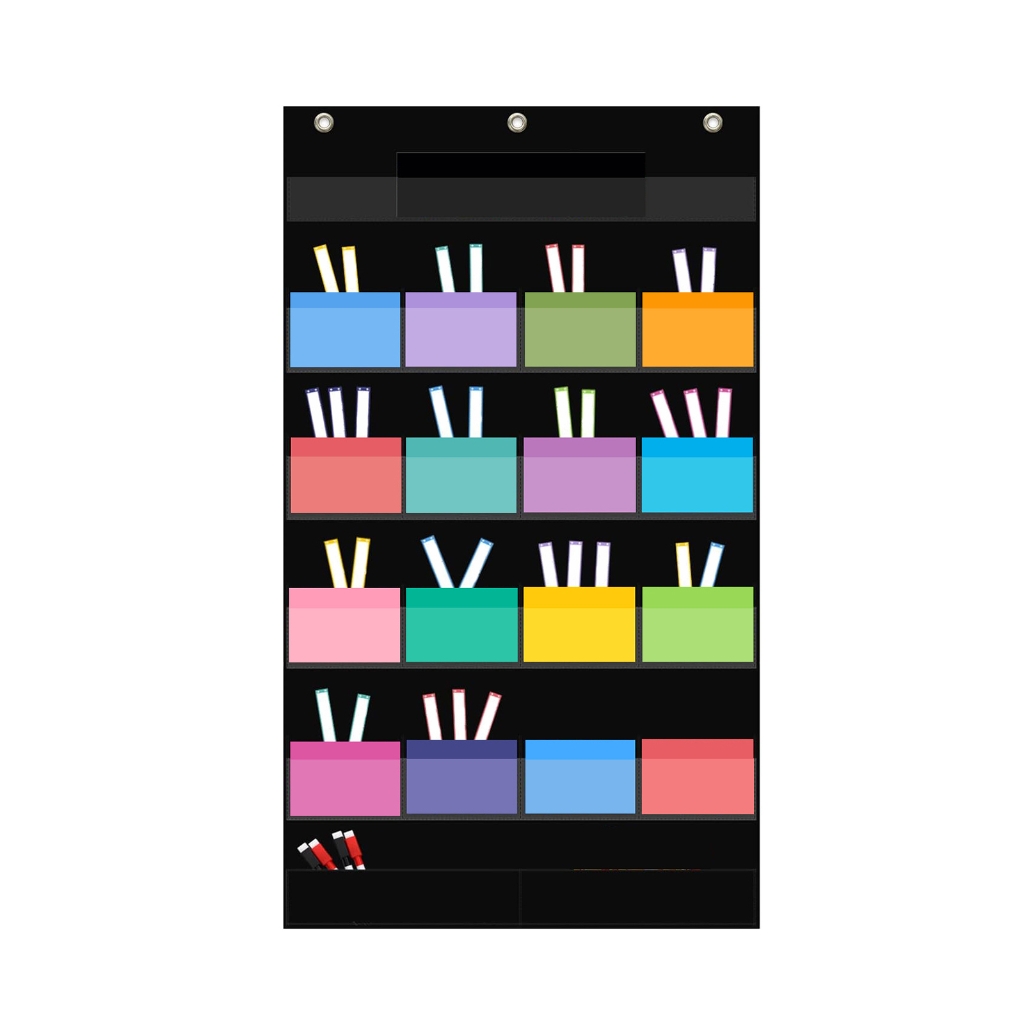 Monthly Calendar Chart 18 Pocket Daily Chores Chart Hanging Organizers ...