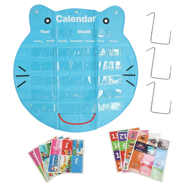 Monthly Calendar Pocket Chart Educational Practical Classroom Calendar ...
