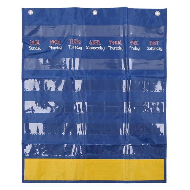 Monthly Calendar Pocket Chart for Classroom & Home Kids Calendar ...