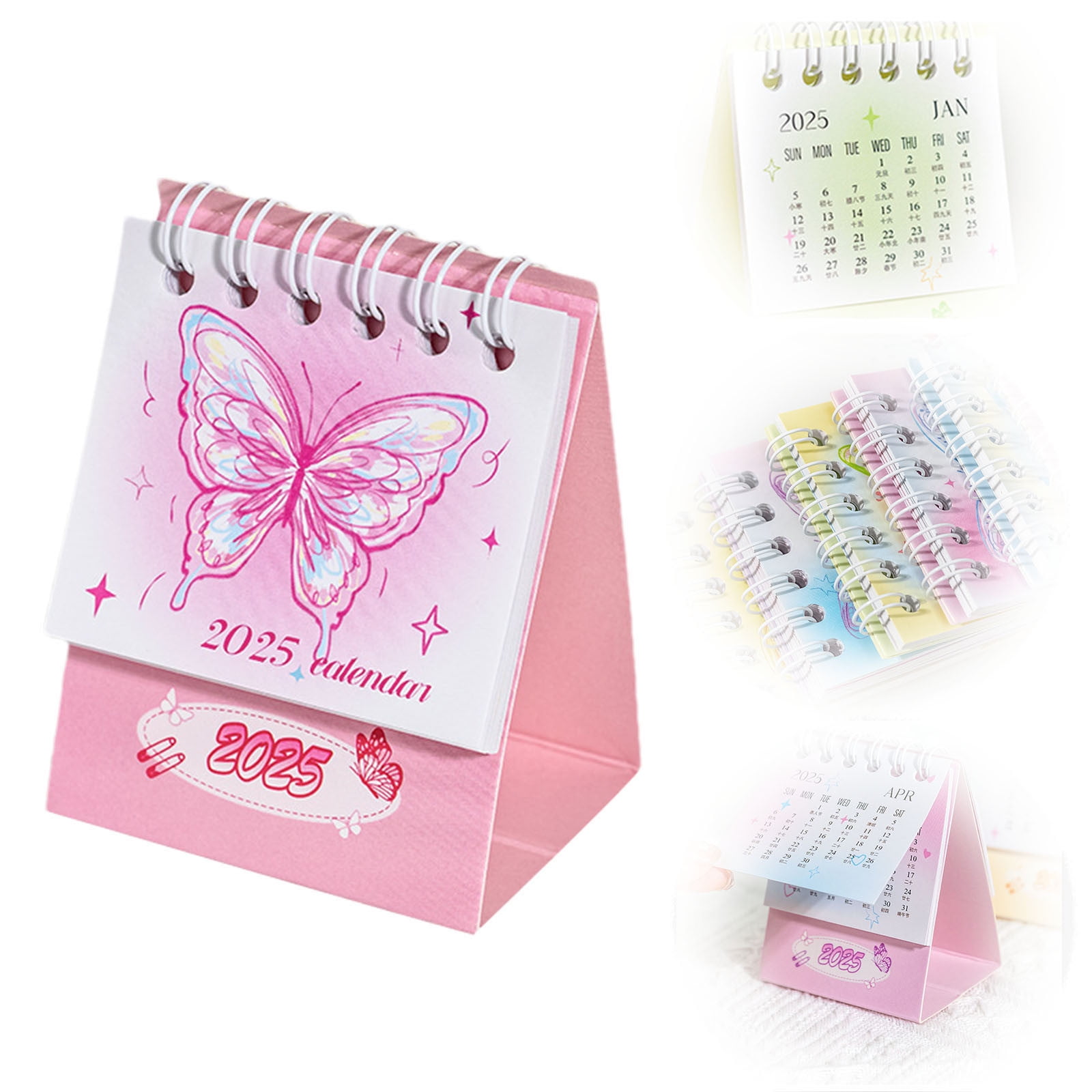 Monthly Desk Calendar Countdown - Portable Mini English Desk Calendar ...