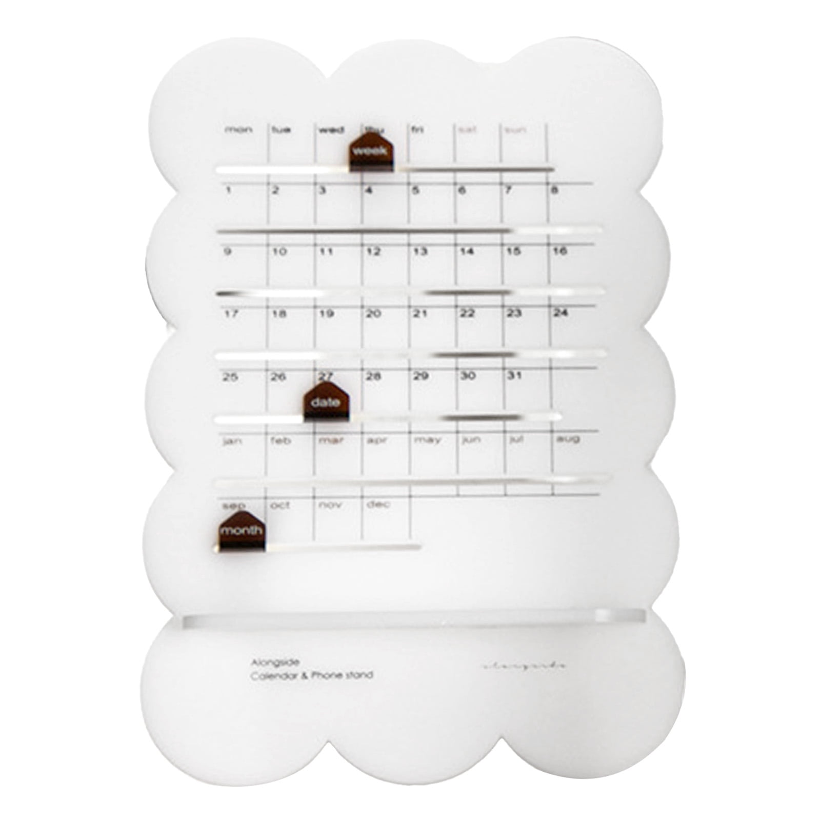 Monthly Desktop Calendar Multifunctional Cute Maunal DIY Acrylic ...