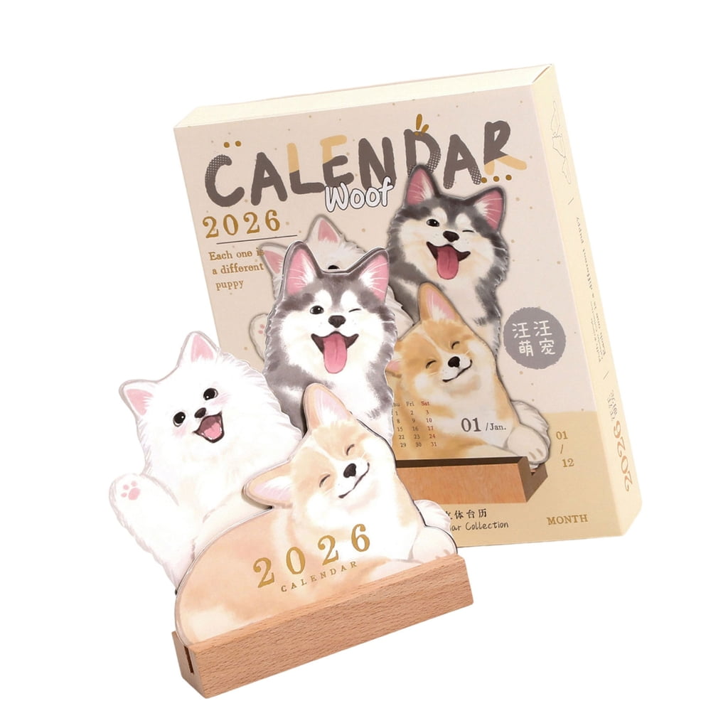 Monthly Flip Calendar Desk Accessory Includes Note Space For Theme Home ...