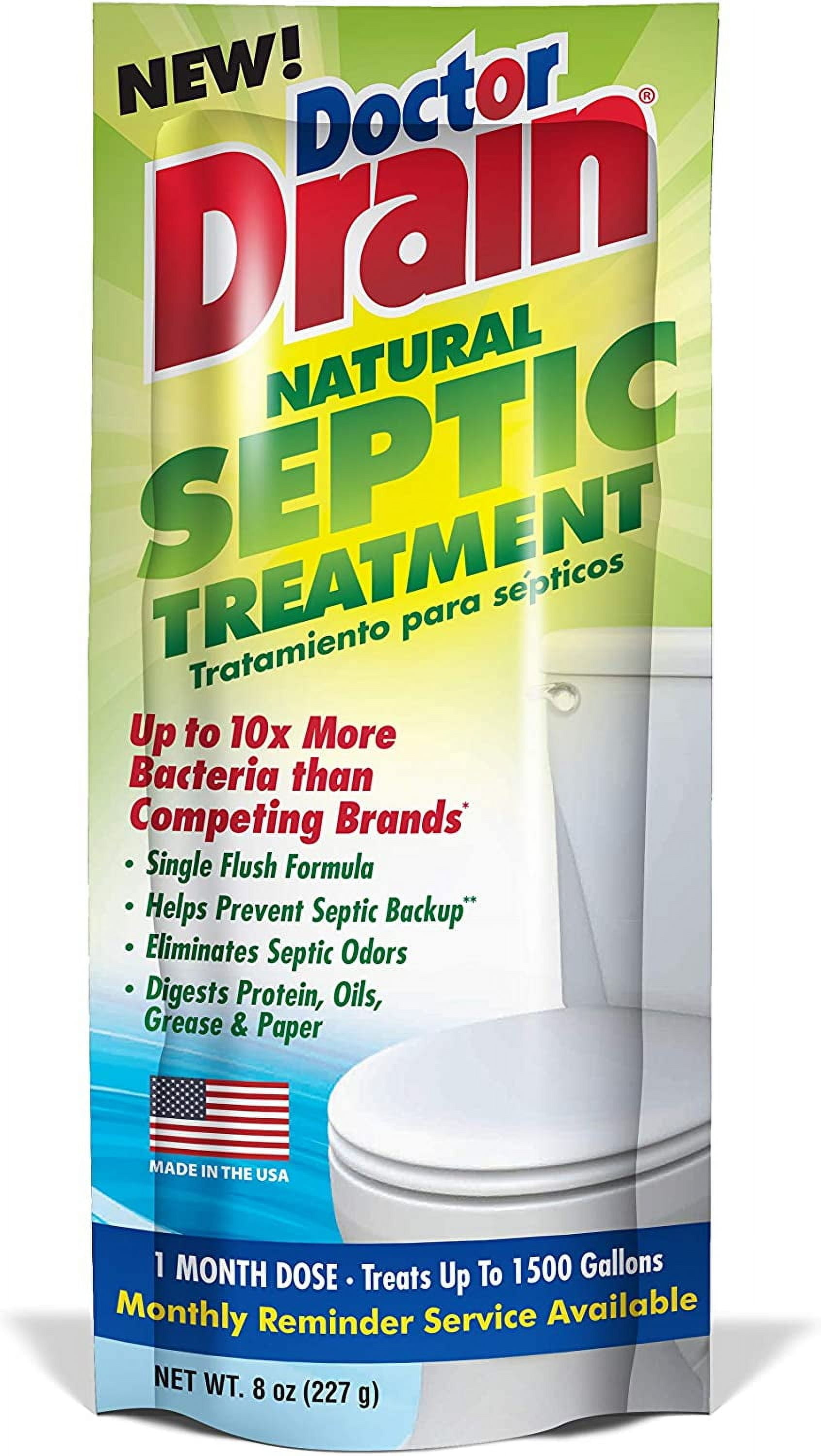 Monthly Natural Septic Tank Treatment - One Flush Septic Enzyme ...