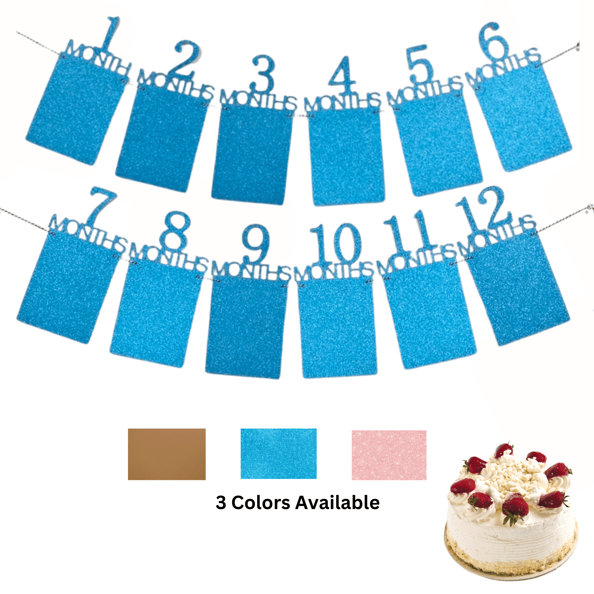 Monthly Photo Banners, Birthday Milestone Party Decorations Sign ...