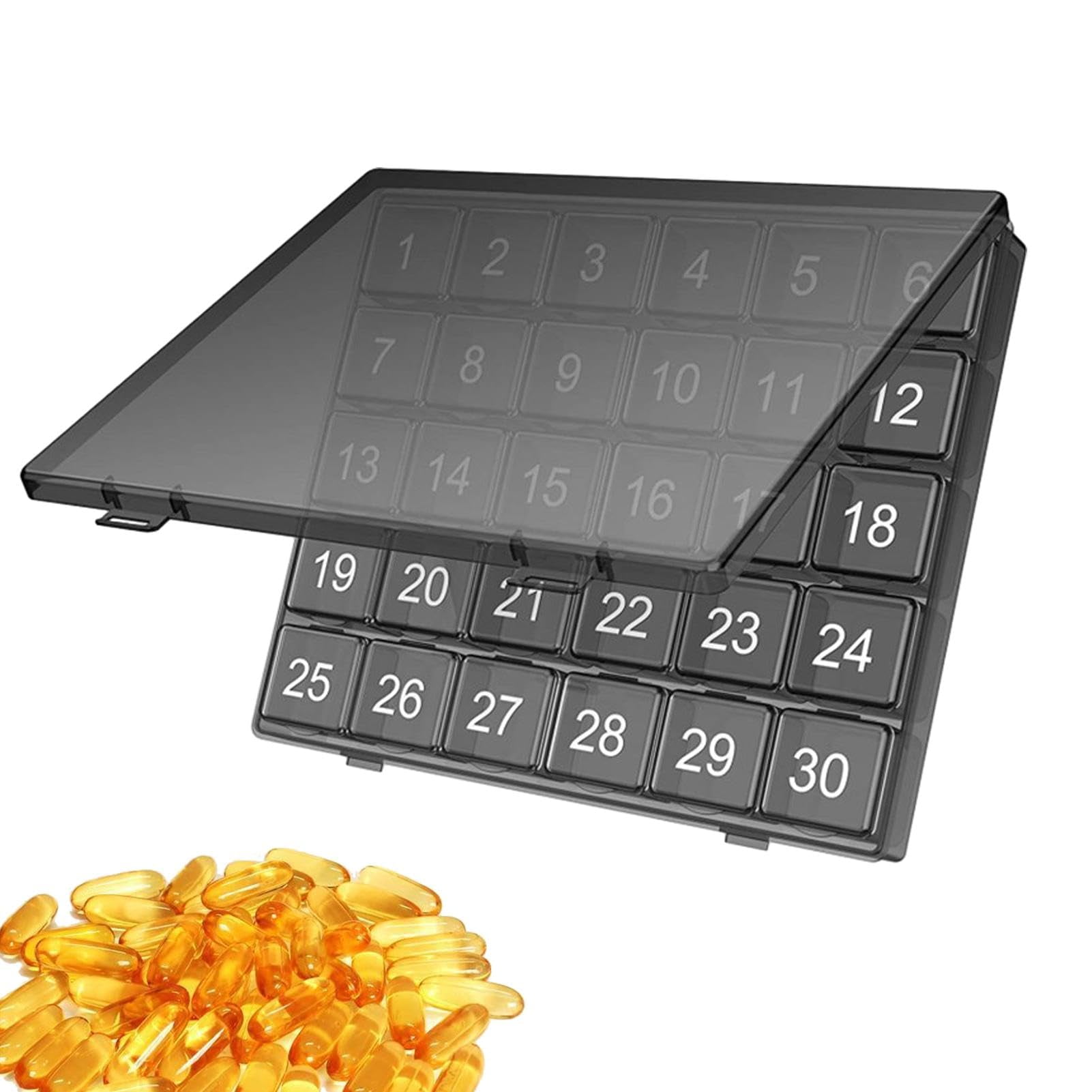 Monthly Pill Container - Large Capacity Travel Box Pill Cases | Daily ...