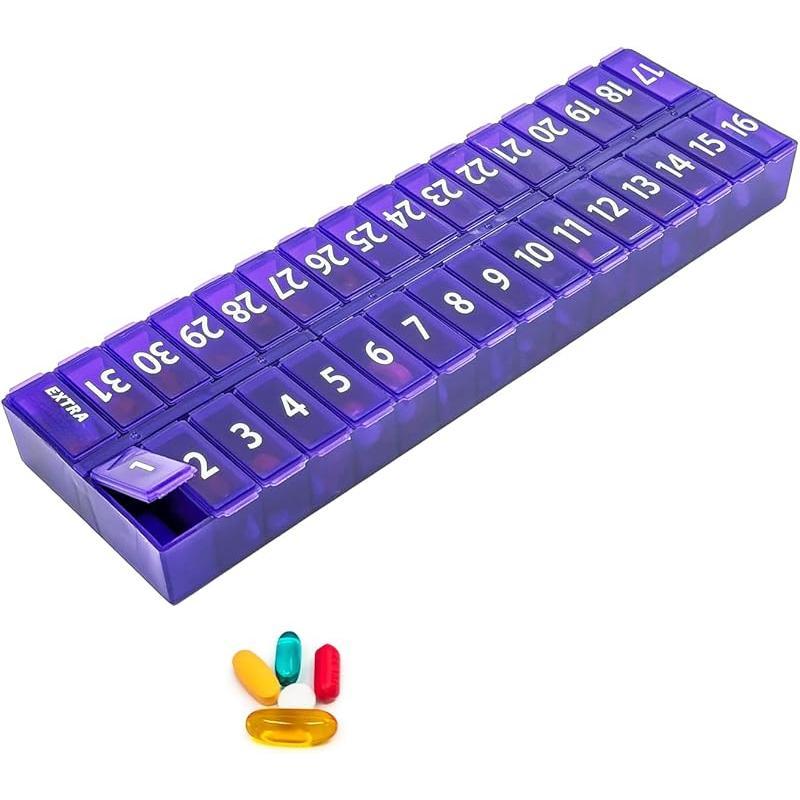 Monthly Pill Organizer 1 Time a Day, 31 Day Pill Organizer Dispenser ...