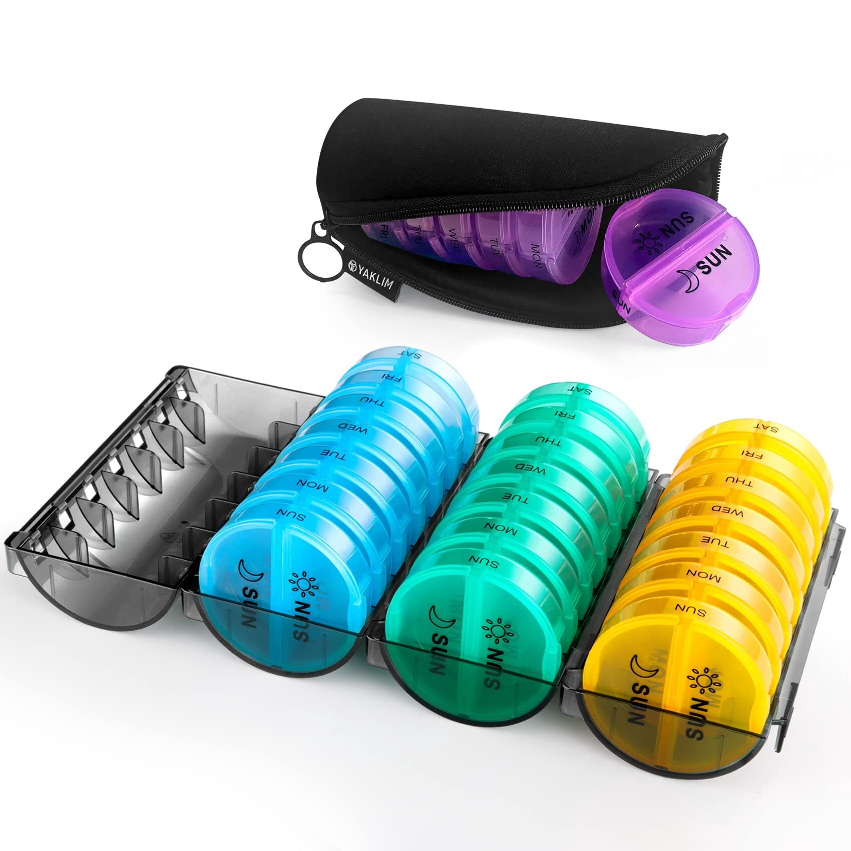 28-Day Monthly Pill Organizer, AM/PM Planner for Pills, Vitamins ...