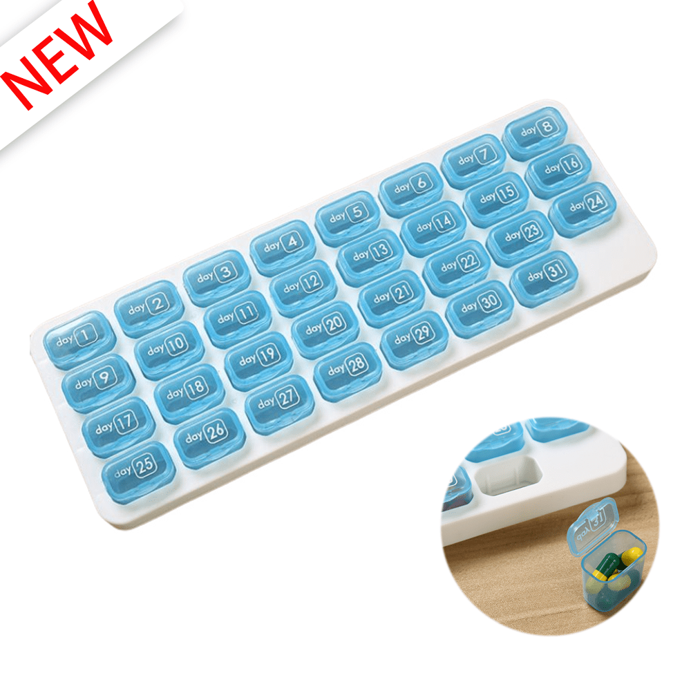 Monthly Pill Organizer 31 Day Pill Organizer with Large Removable ...