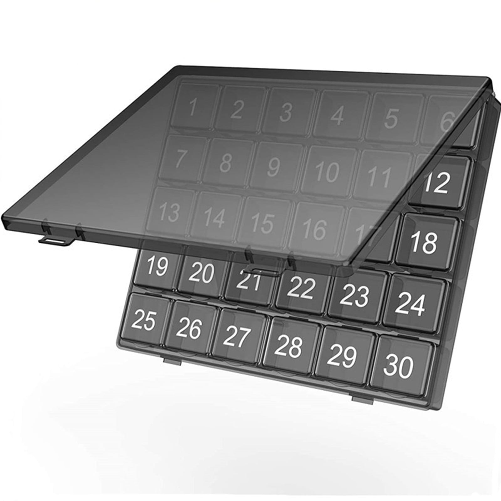 Monthly Pill Organizer Once a Day - 30 Day Pill Organizer Box - Squeeze ...