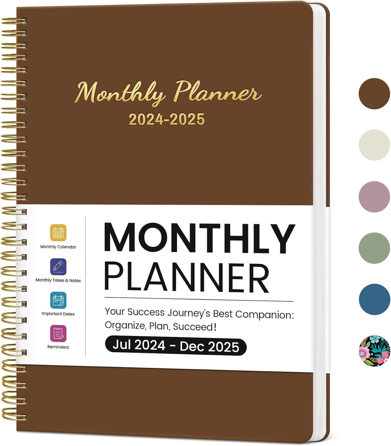 Monthly Planner 2024-2025, 18 Months Planner Calendar 2024-2025, July ...