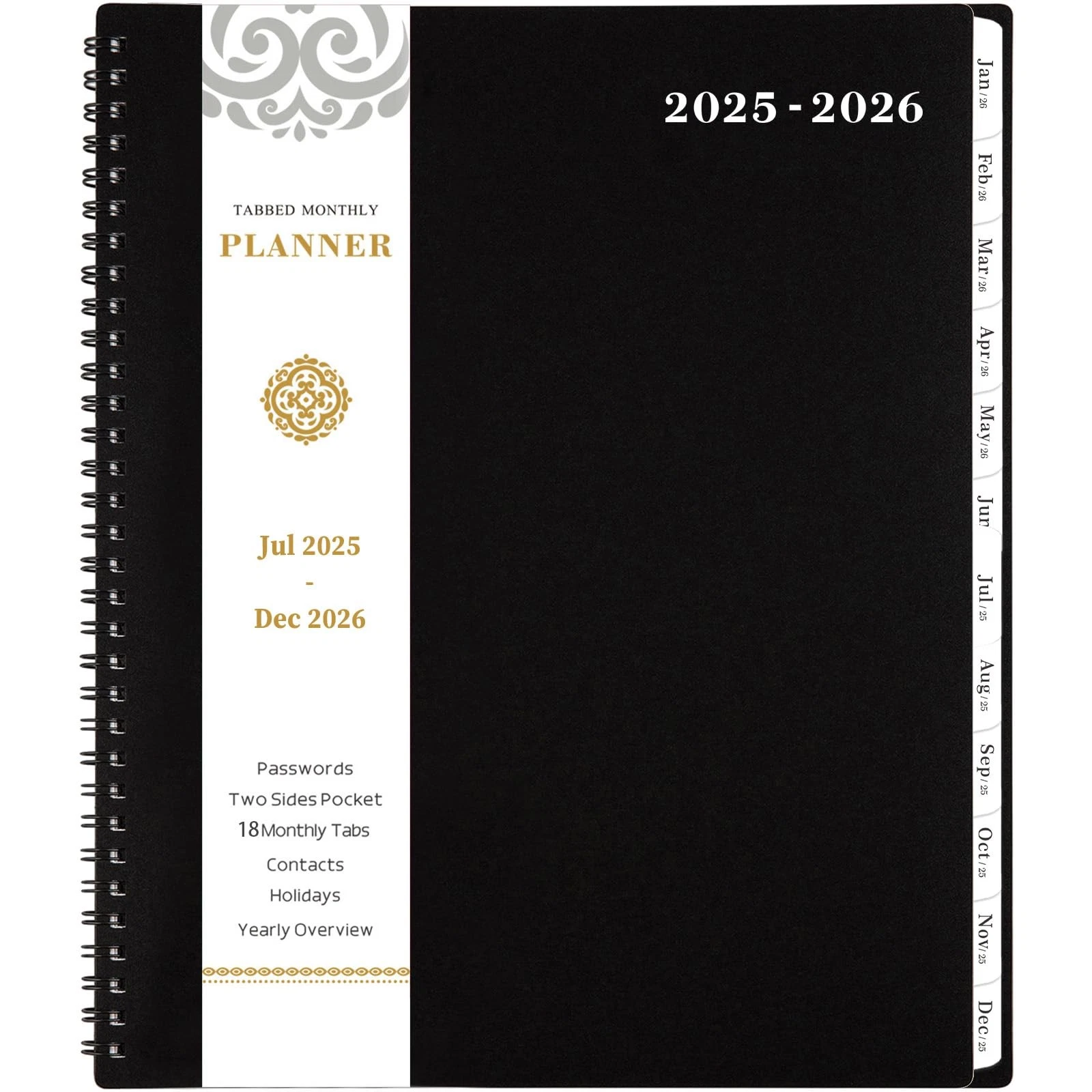 Monthly Planner 2025-2026 - Jul 2025 - Dec 2026 Planner/Cale - Walmart.com