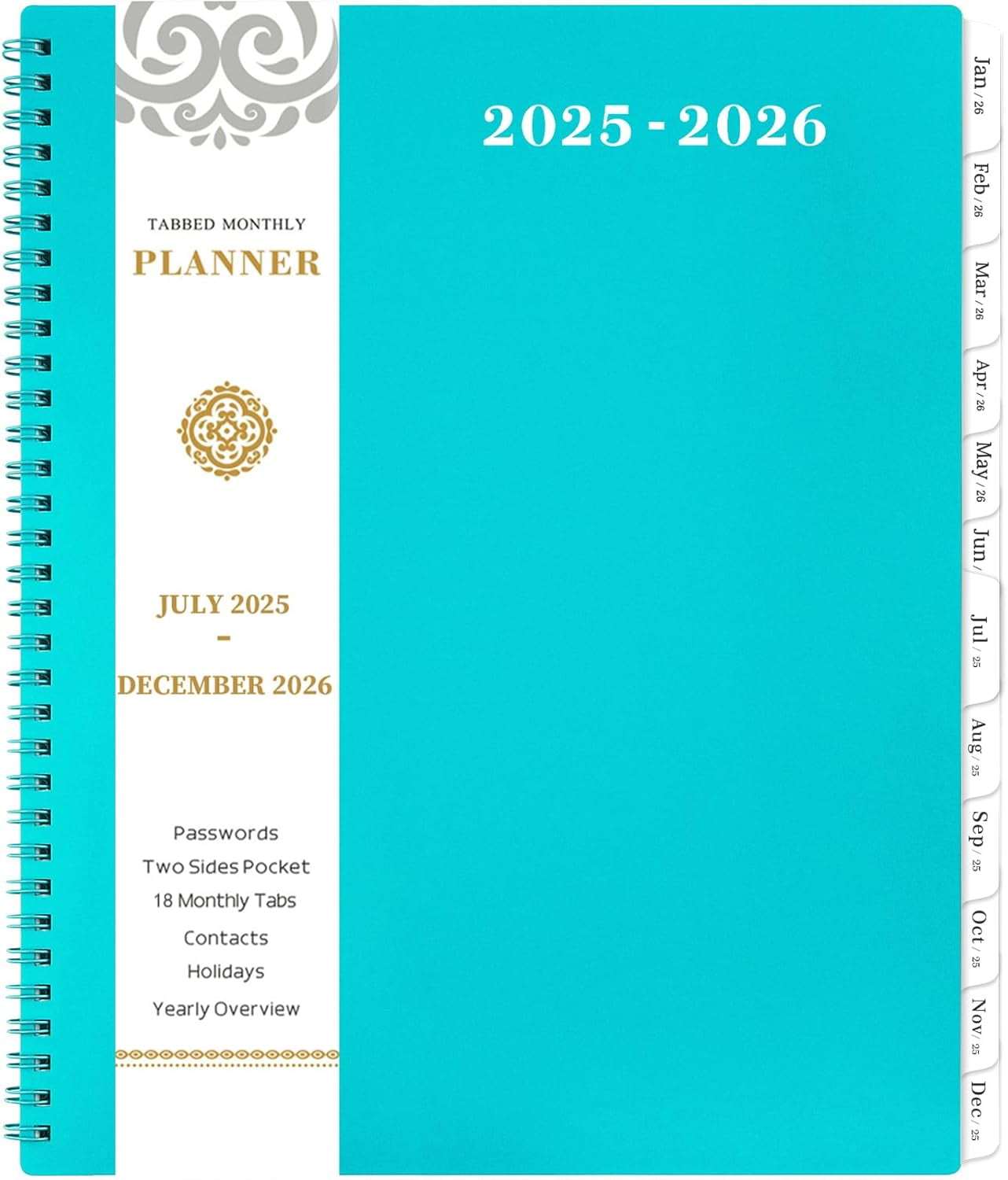 Monthly Planner 2025-2026 - Planner/Calendar 2025-2026, JUL 2025 - DEC ...