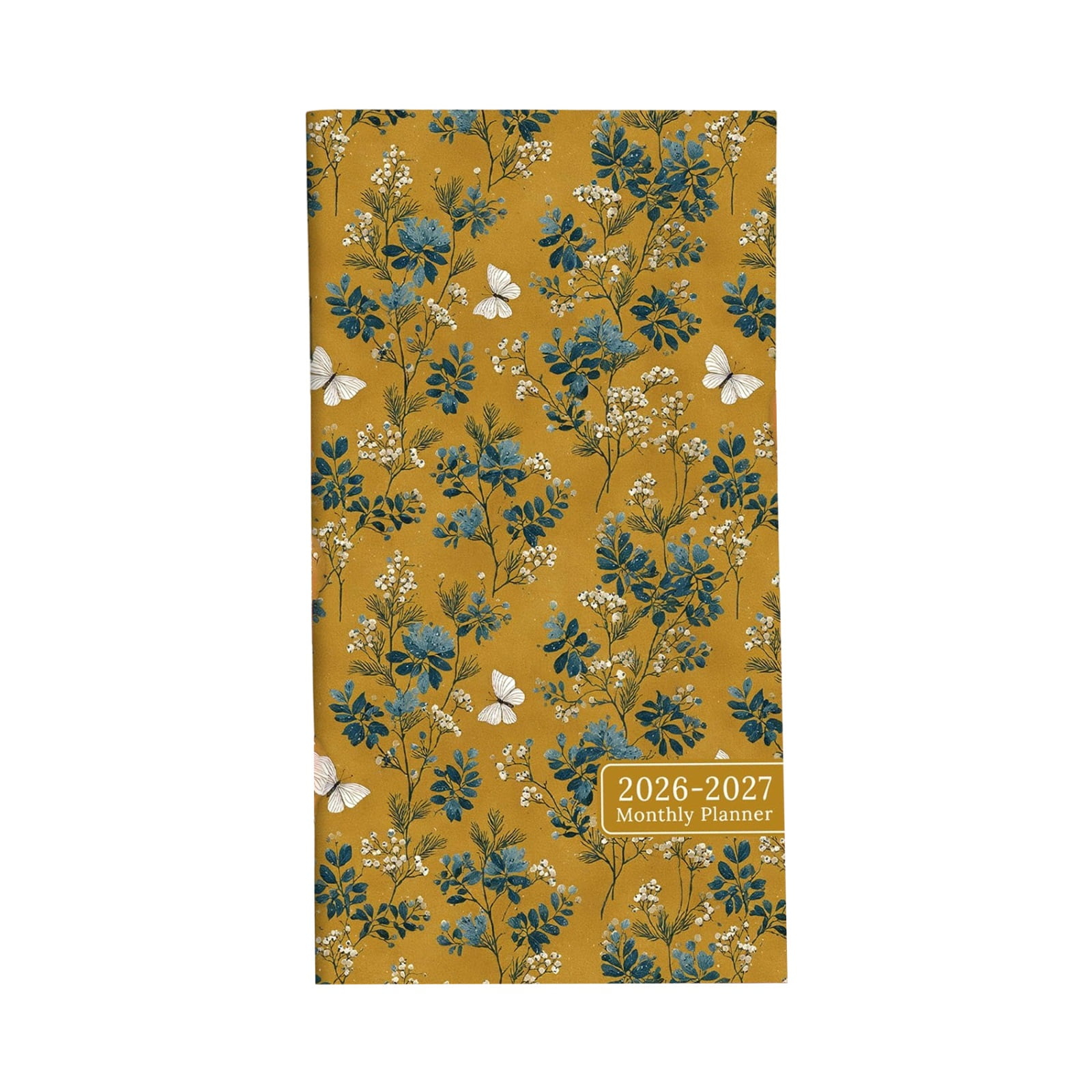 Monthly Planner 2026-2027 Pocket Calendar, Clouds and Flowers Theme ...