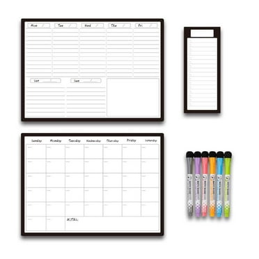 "SWANCROWN Large 36"" x 24"" Magnetic Dry Erase Calendar Whiteboard ...