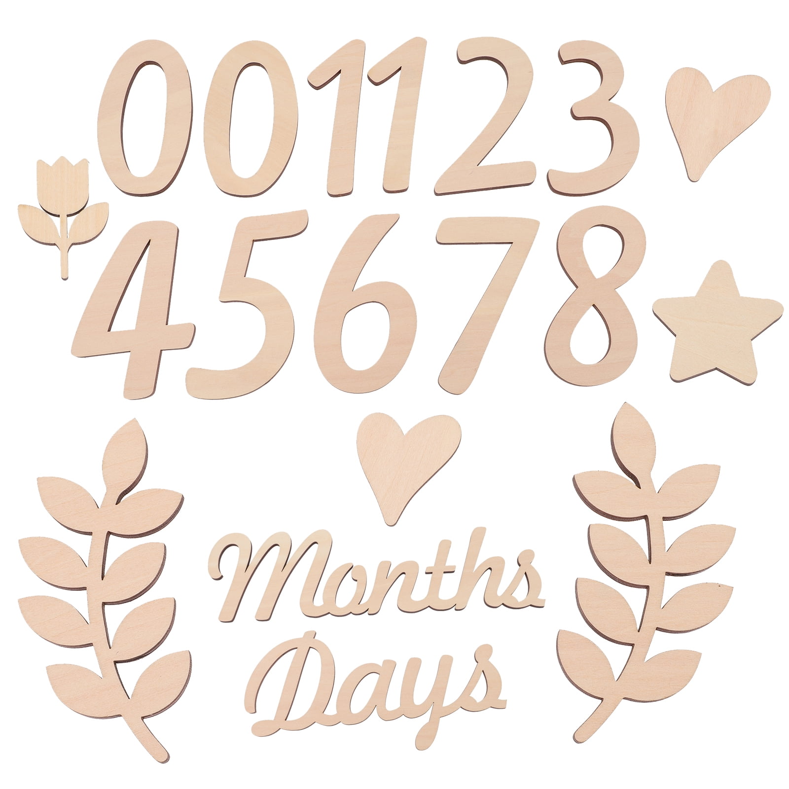 Months Plate Carpet Decoration Baby Milestone Numbers Building Blocks ...