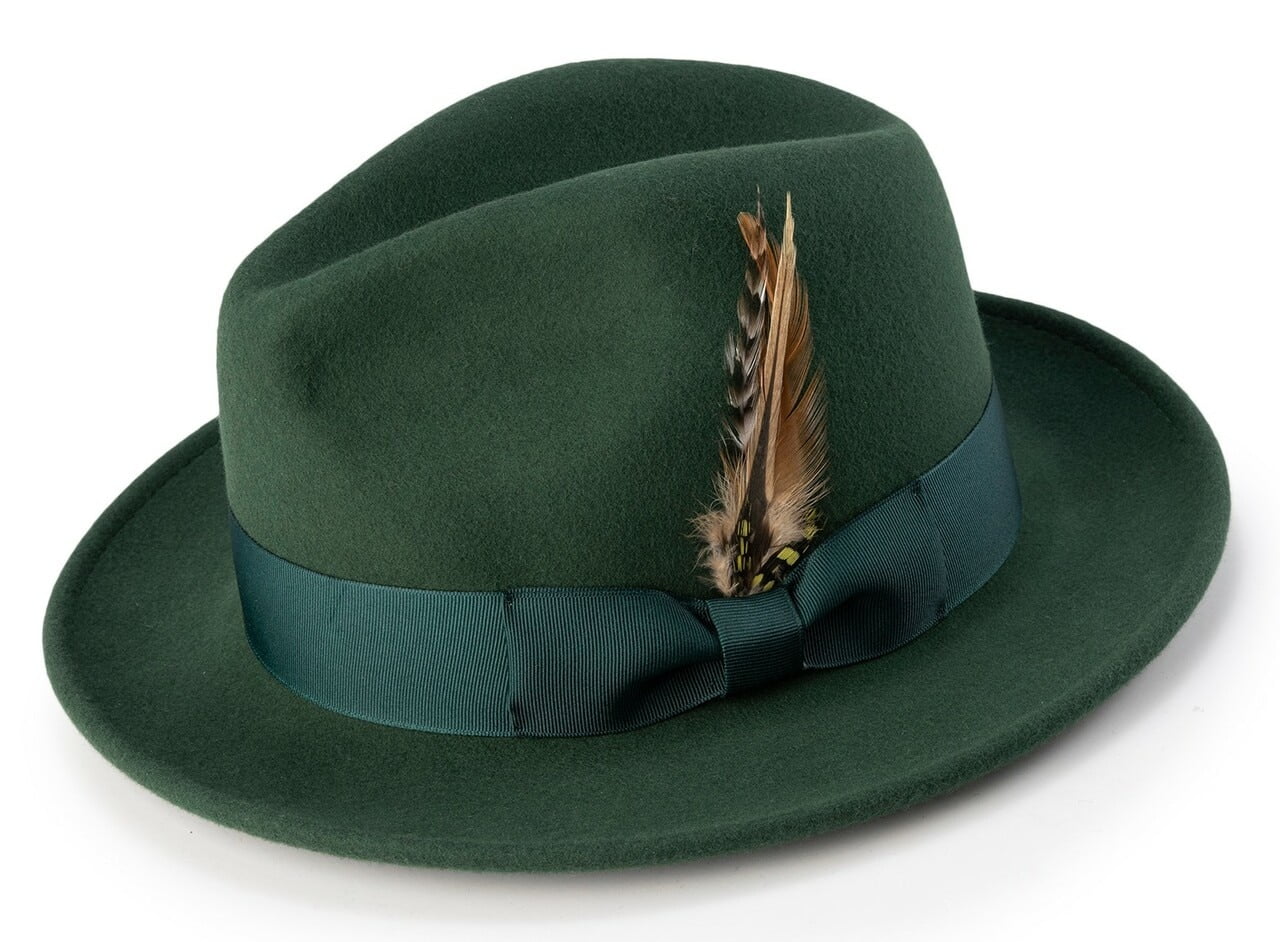Montique Hunter Color Lightfelt 2 ВЅ Inch Wide Brim Wool Felt Pinch Hat ...