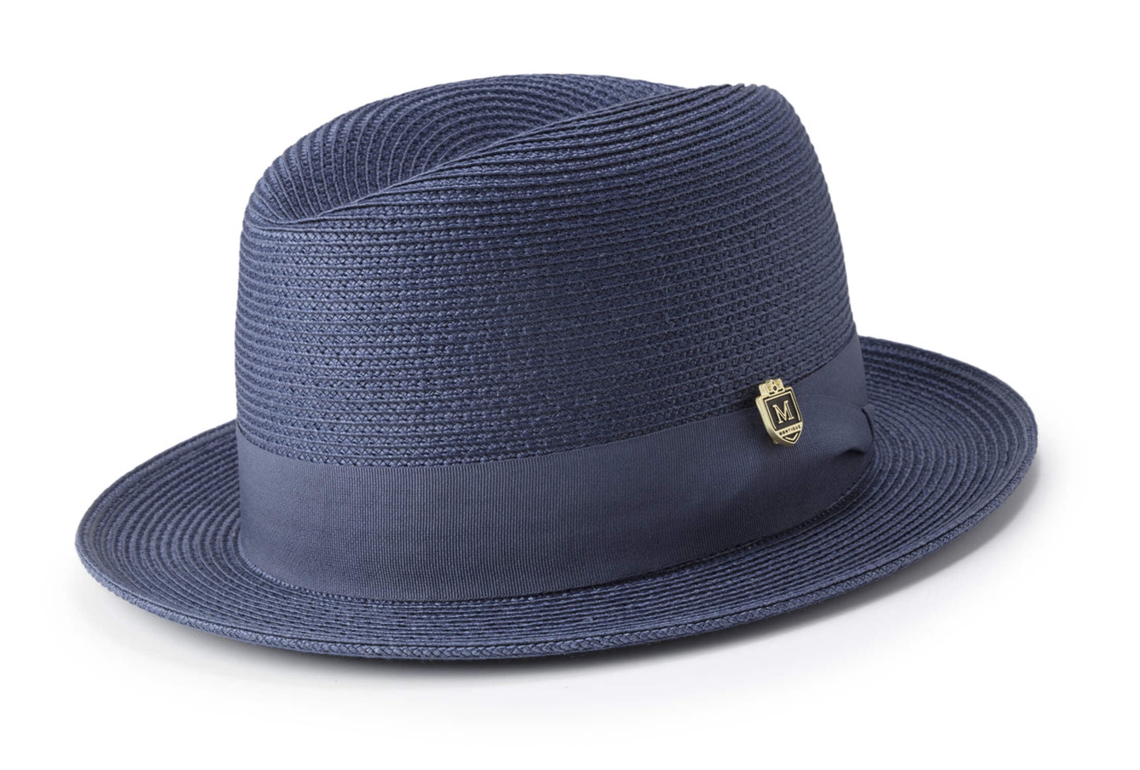 Montique Sapphire Braided Center Crease Hat With Matching Grosgrain ...