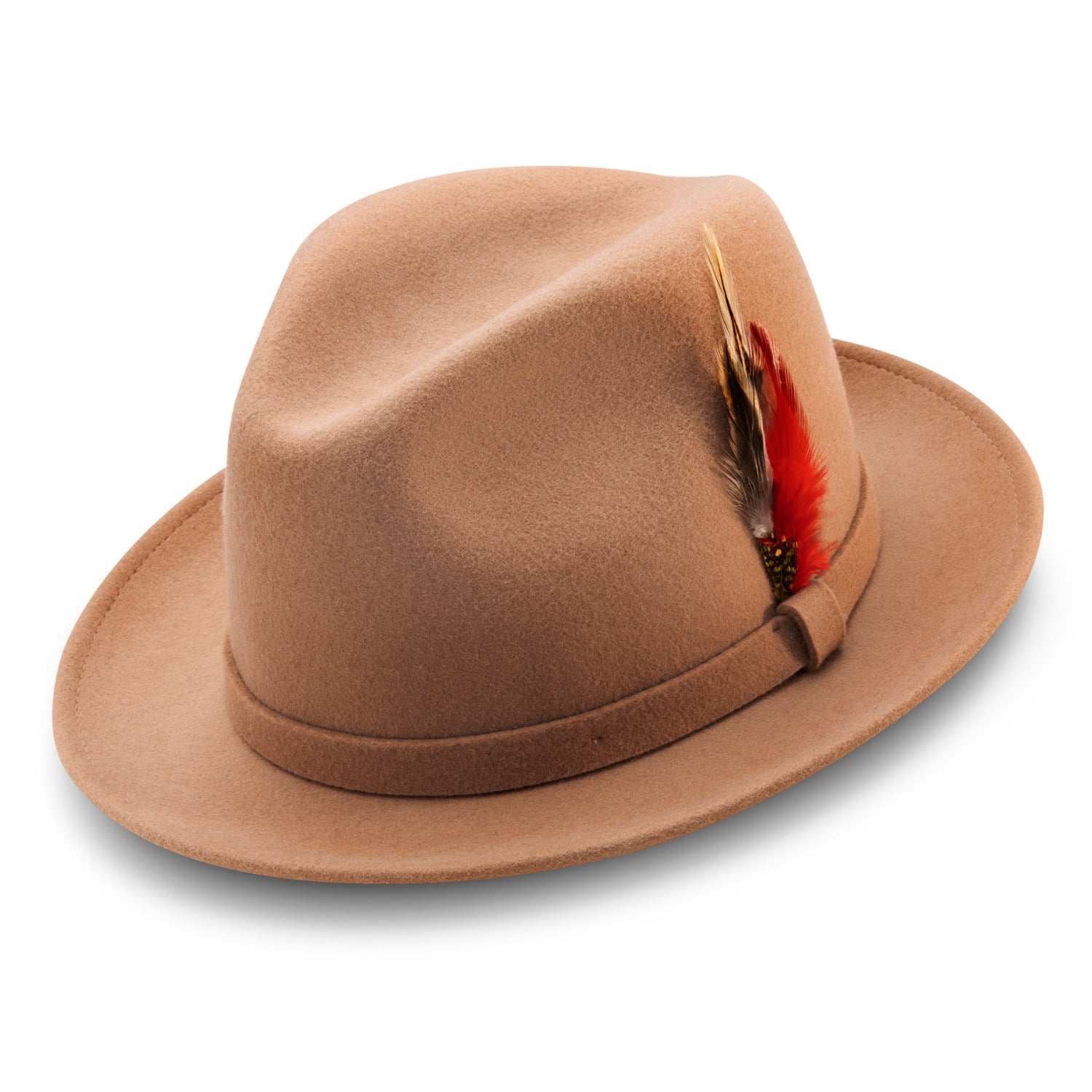 Montique Tan Small Felt Band 2 Вј Brim Wool Felt Dress Hat H-62 ...