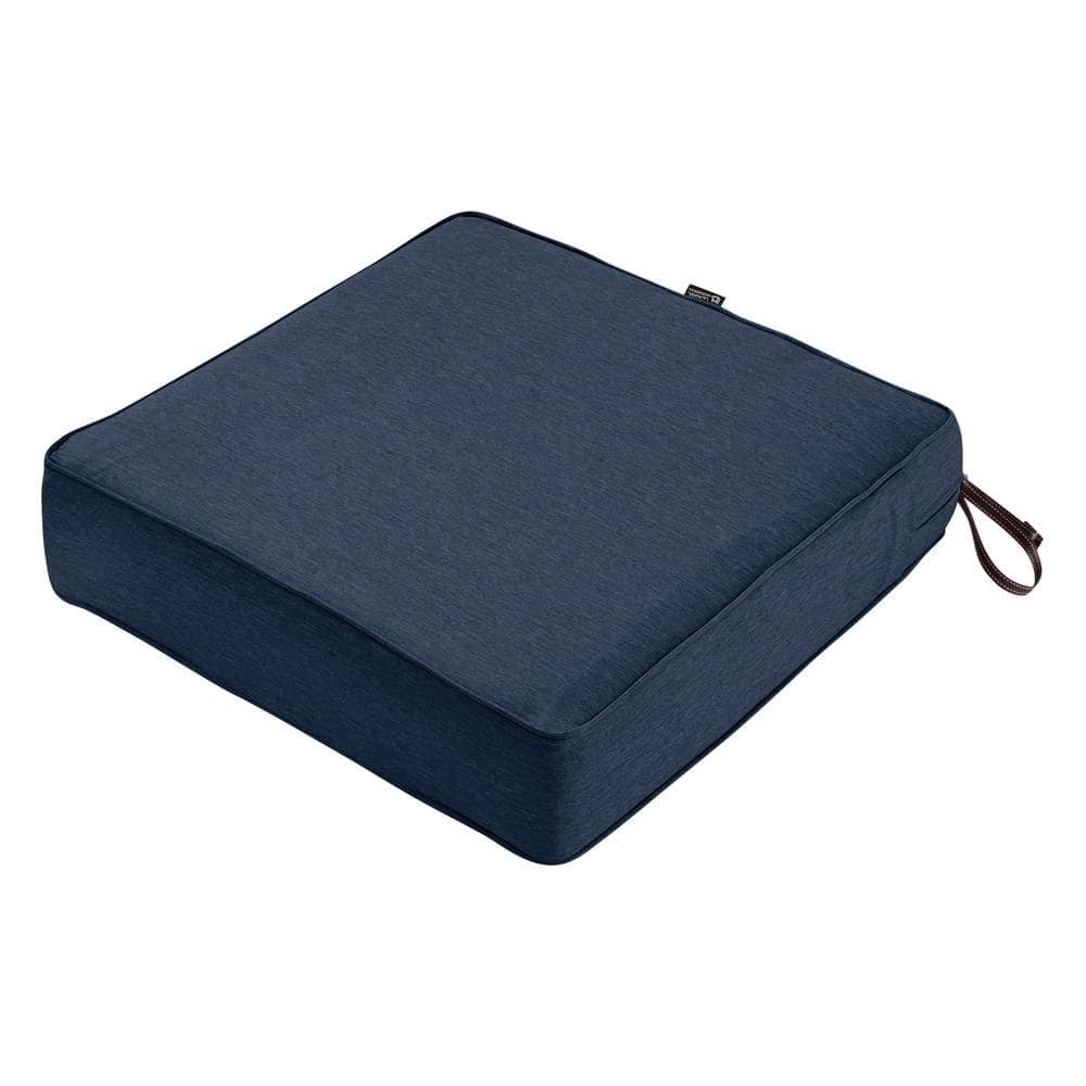 Montlake Heather Indigo Blue 23 in. W x 23 in. D x 5 in. T Outdoor ...