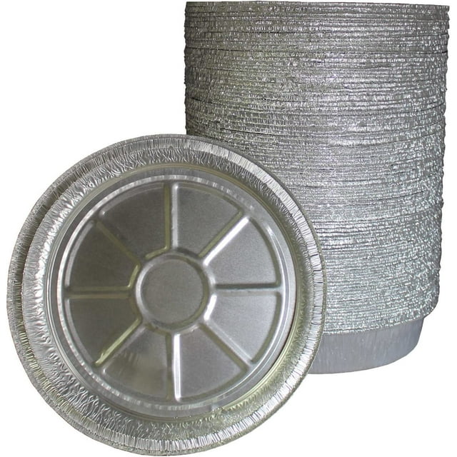 MontoPack 9 Inch Round Tin Foil Pans Disposable Aluminum - Freezer ...