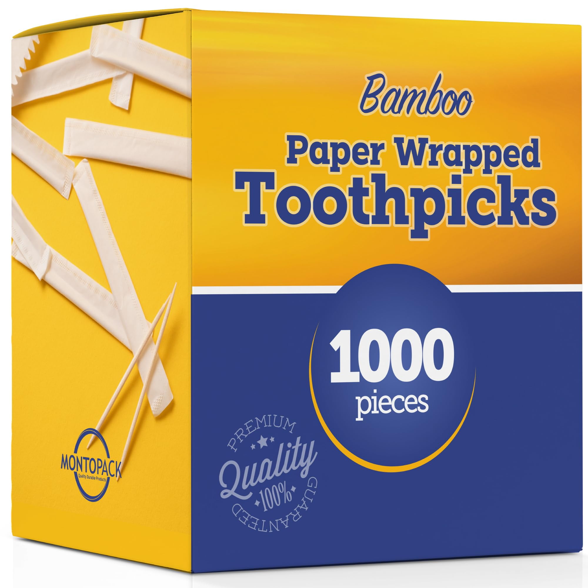 Montopack Individually Paper Wrapped Toothpicks | Eco-Friendly Bulk ...