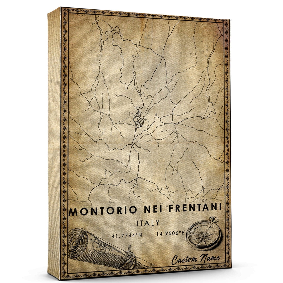Montorio Nei Frentani Map Poster, Italy Map Art Poster, Canvas ...