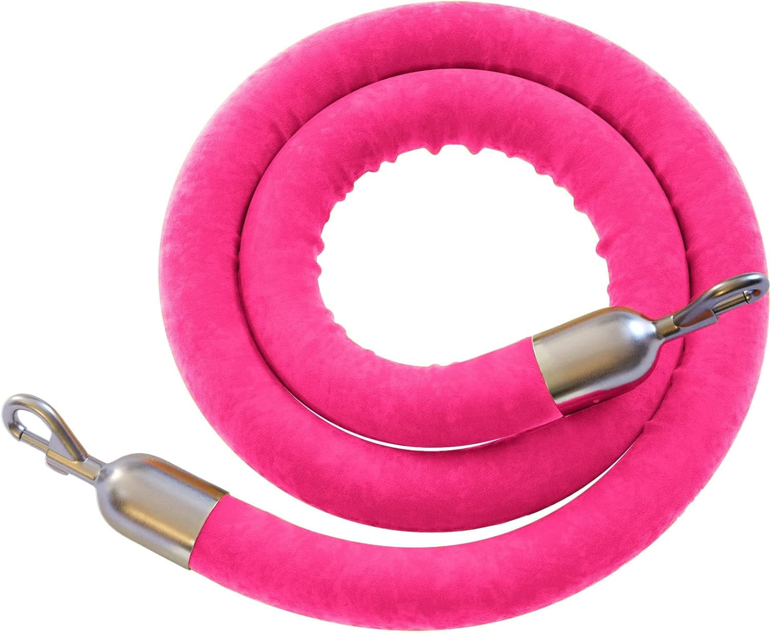 Montour Line 8-Foot Pink Velvet Stanchion Barrier with Foam Core and ...