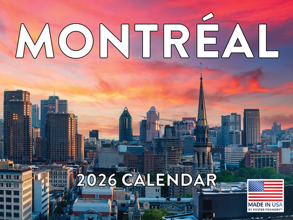 Montreal Calendar 2026 Monthly Wall Calender 12 Month | American Made ...
