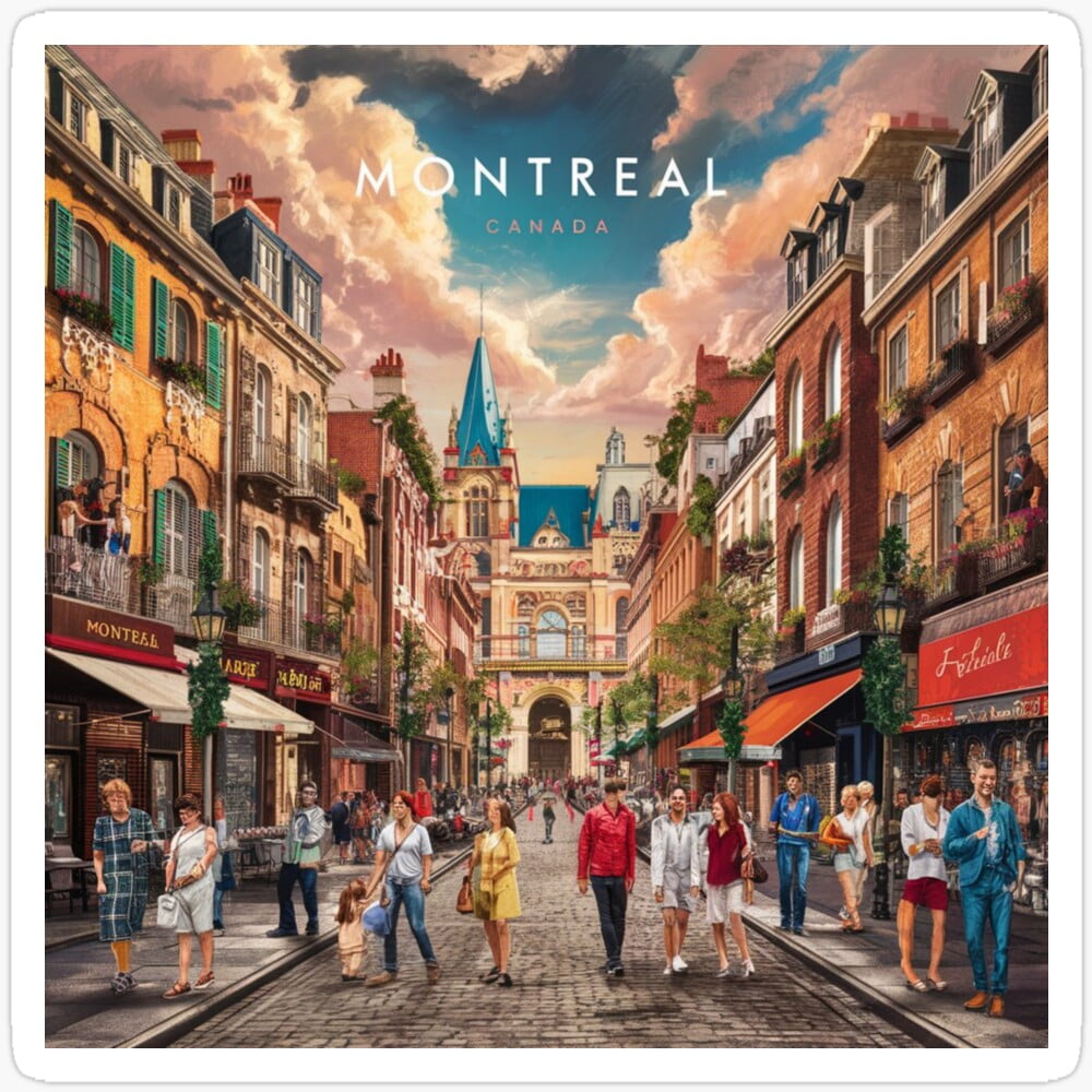 Montreal,Canada Sticker Phone Decal Water Bottle Stickers Car Decals ...