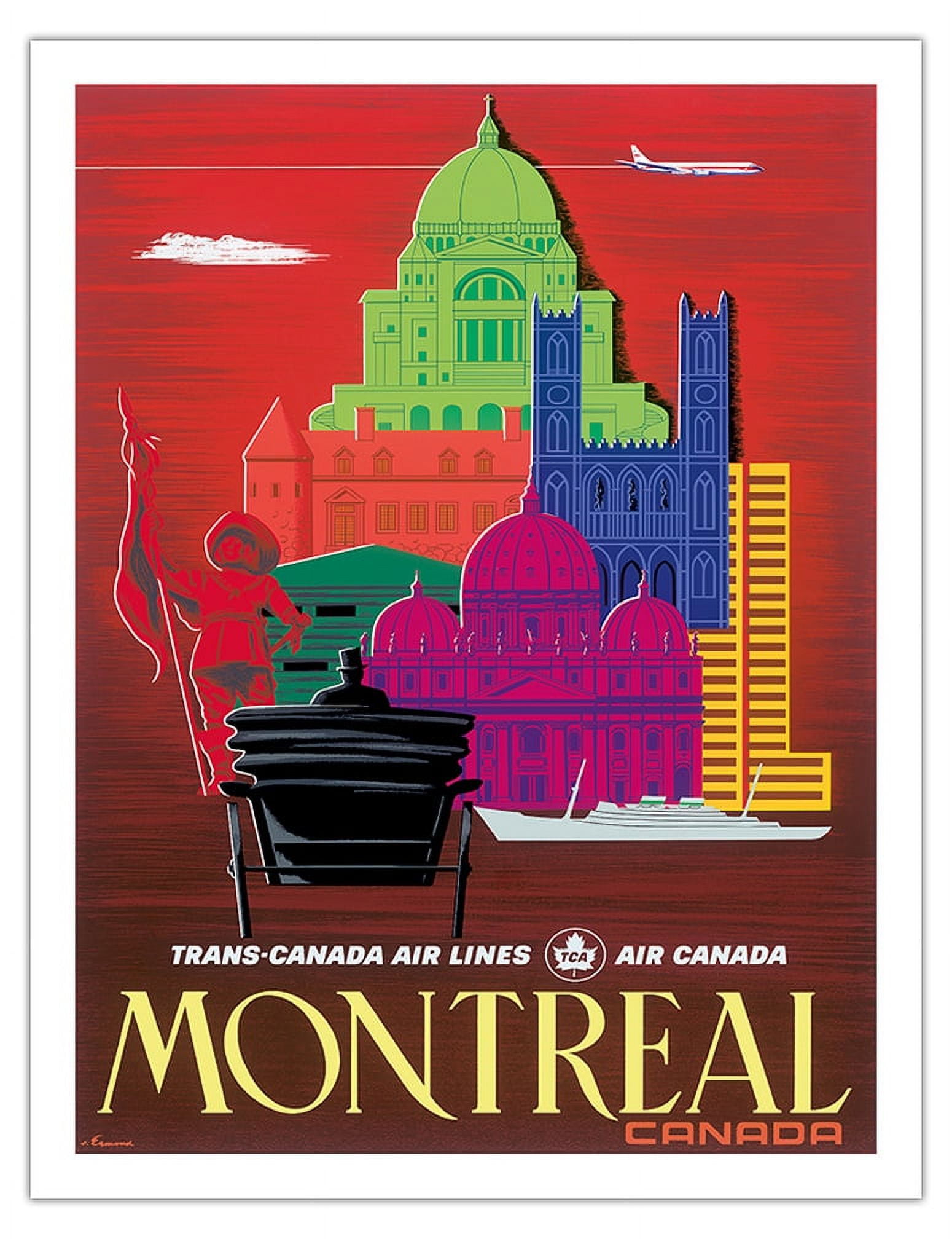Montreal Canada - TCA (Trans-Canada Air Lines) - Air Canada - Vintage ...