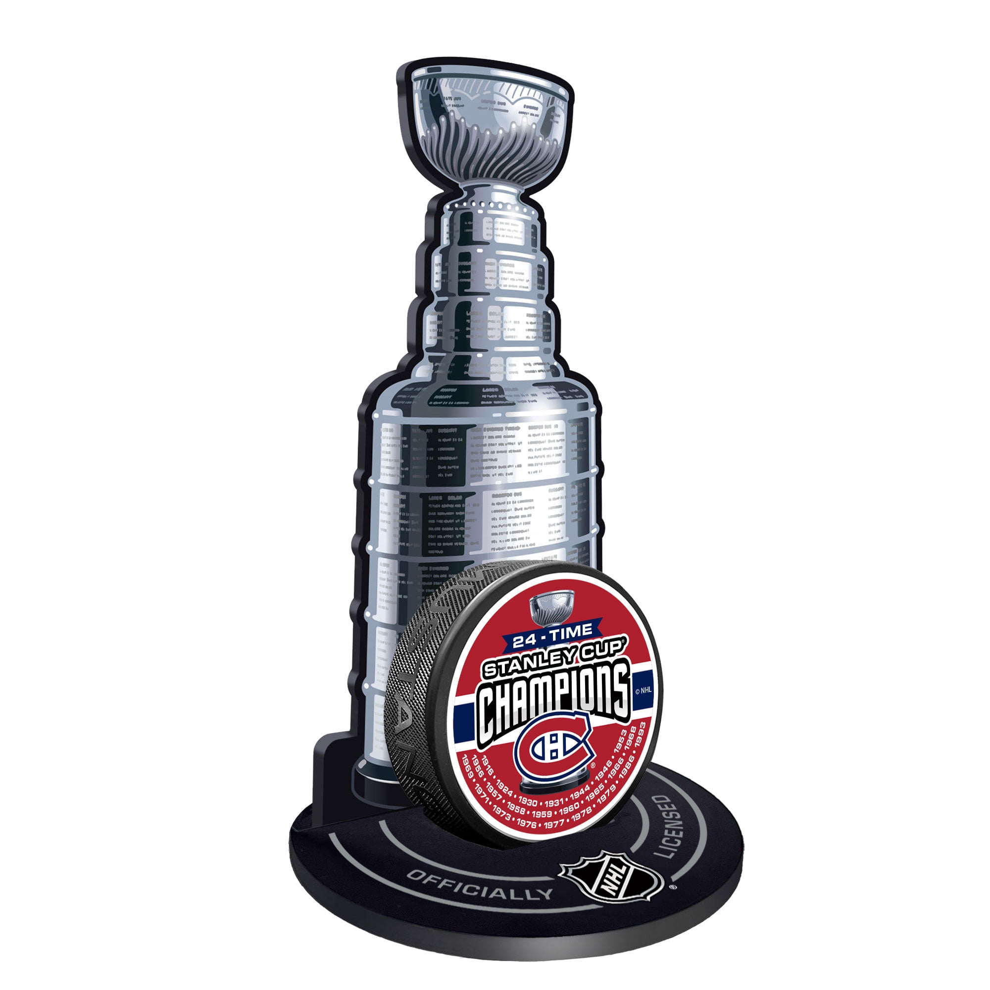 Montreal Canadiens Stanley Cup Trophy Stand with Championship Puck ...