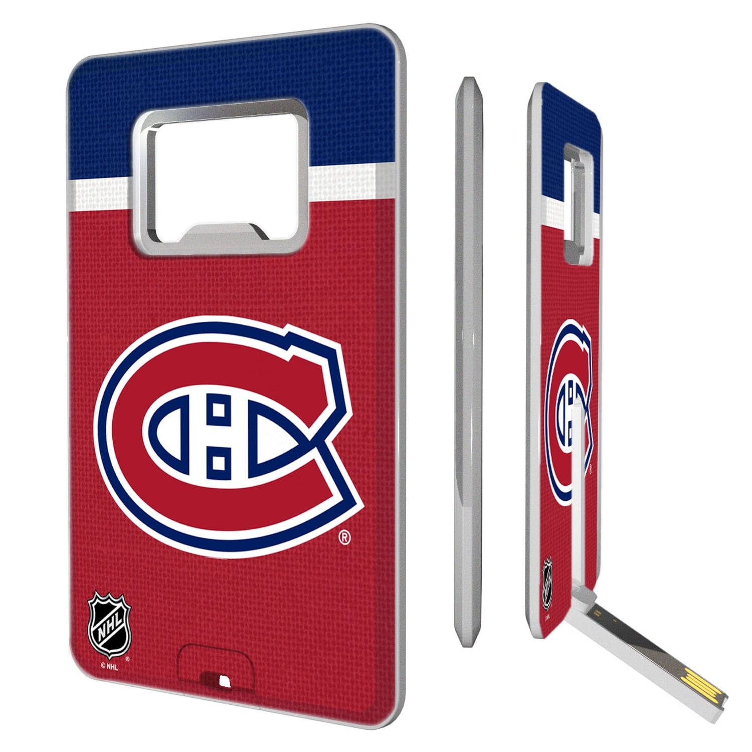 Montreal Canadiens Stripe Credit Card USB Drive with Bottle Opener ...