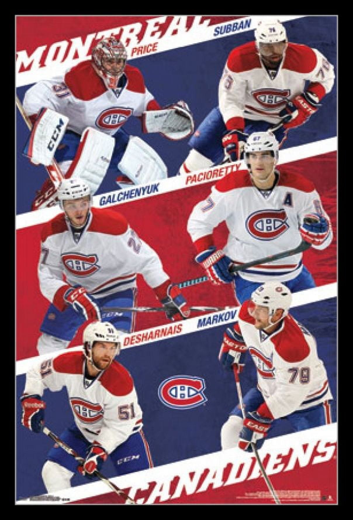 Montreal Canadiens® - Team 14 Laminated & Framed Poster Print (24 x 36 ...