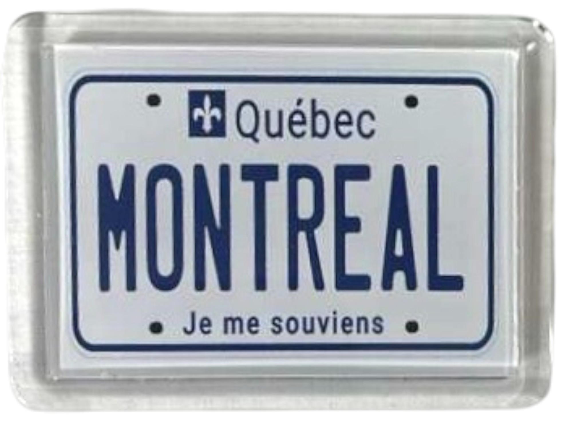 Montreal Quebec Canada License Plate Acrylic Small Fridge Collector's ...
