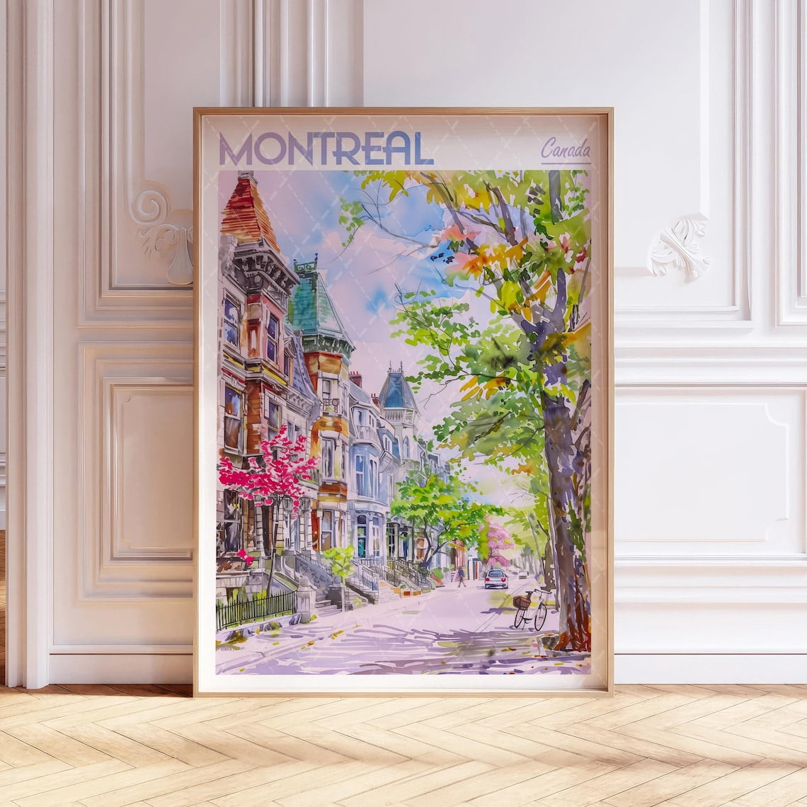 Montreal Watercolor Poster - Montreal Wall Art - Canada Travel Poster ...