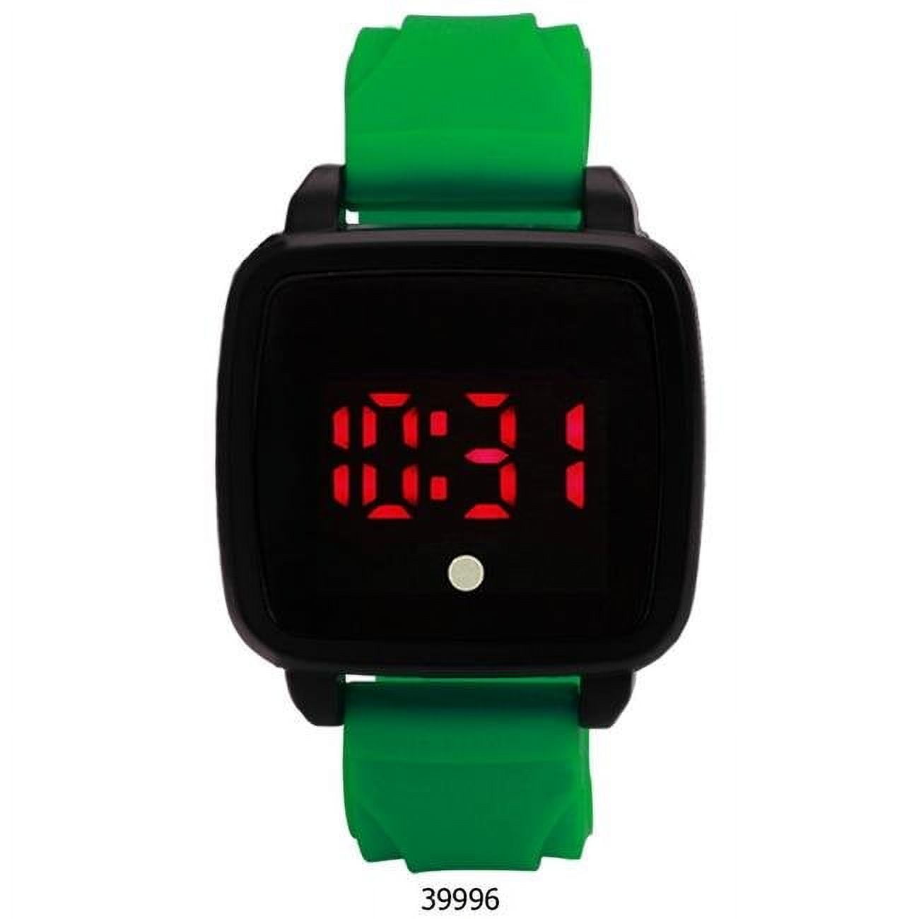 Montres Carlo 39996 Green Rubber Strap LED Touch Screen Digital Watch ...