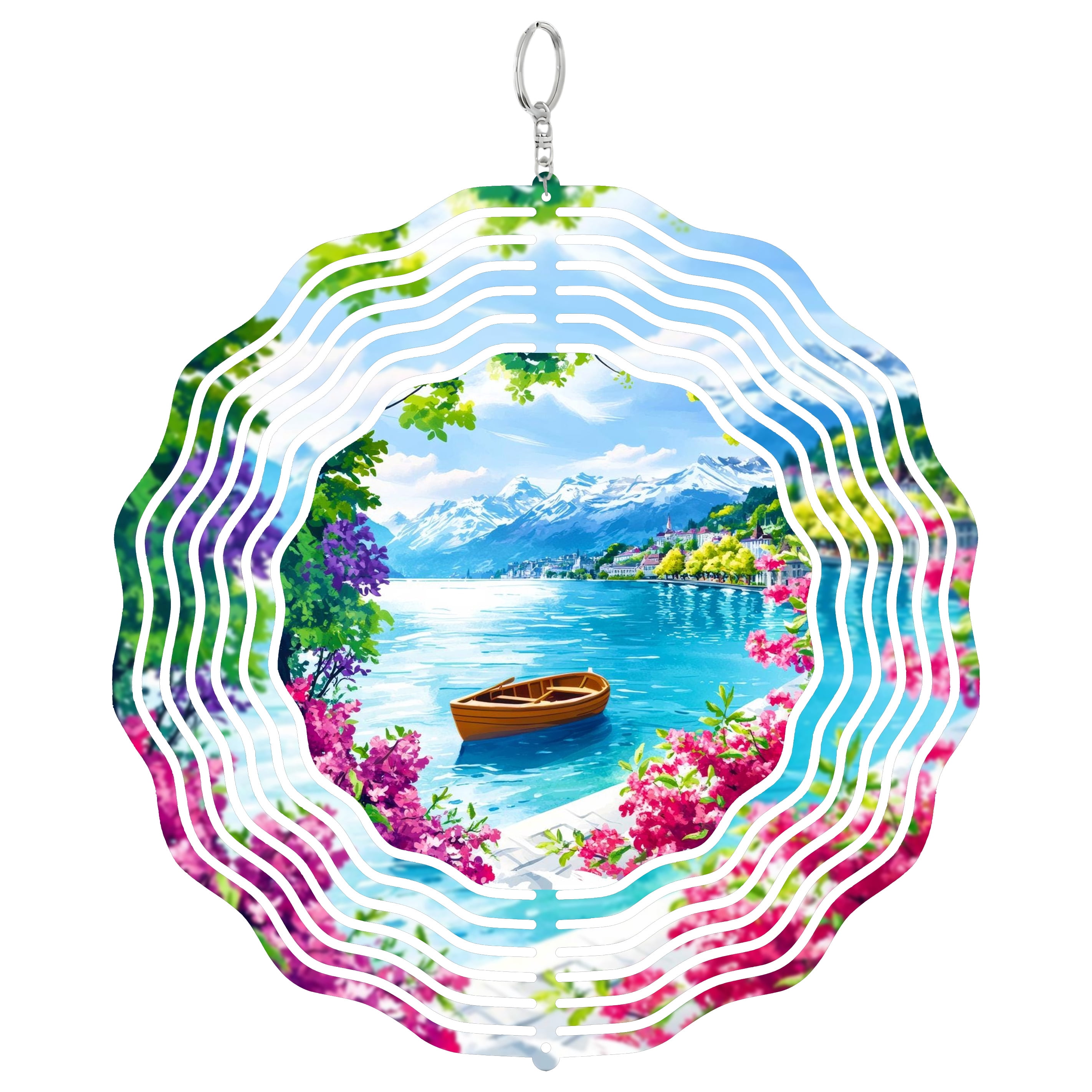 Montreux Switzerland Riviera 3D Wind Spinner Metal Hanging Sculpture ...