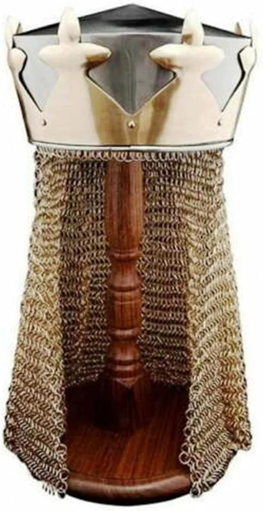 Monty Python King Arthur Helmet with Av Entail Chain Mail Medieval ...