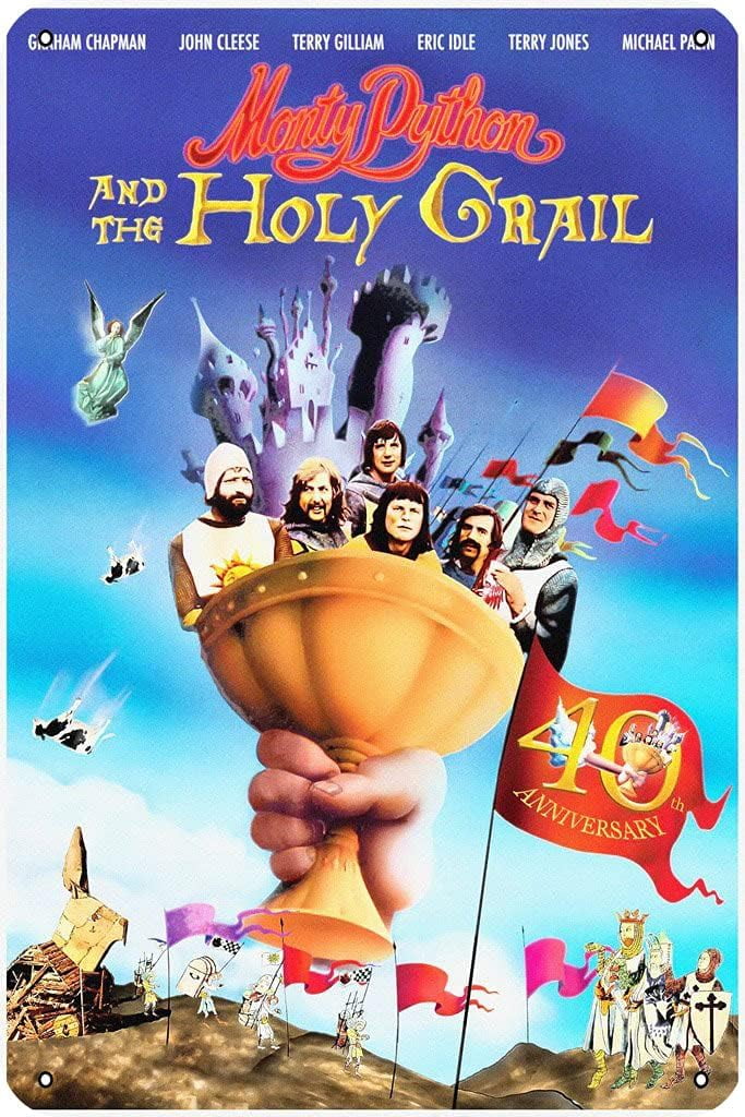 Monty Python and The Holy Grail (1975) Film Poster Metal Tin Sign 8x12 ...