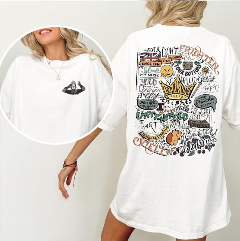 Monty Python and the Holy Grail 2 Sides T-Shirt – Classic Comedy ...