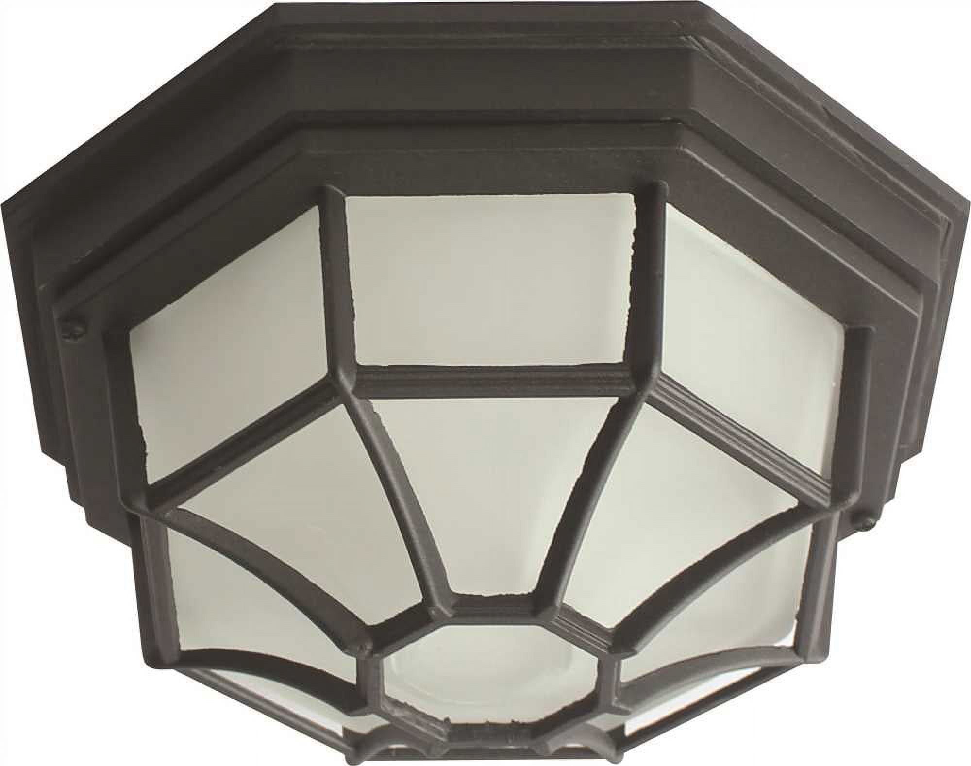Monument 2495866 10-1/4 in. x 5-1/4 in. 1-Light Black Outdoor Octagon ...
