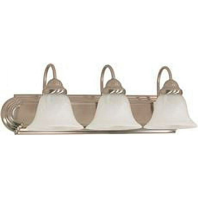 Monument 3-Light Vanity Fixture, Brushed Nickel, 24 X 7-5/8 In., Uses ...
