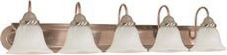 Monument 5-Light Vanity Fixture, Brushed Nickel, 36 X 7-5/8 In., Uses ...
