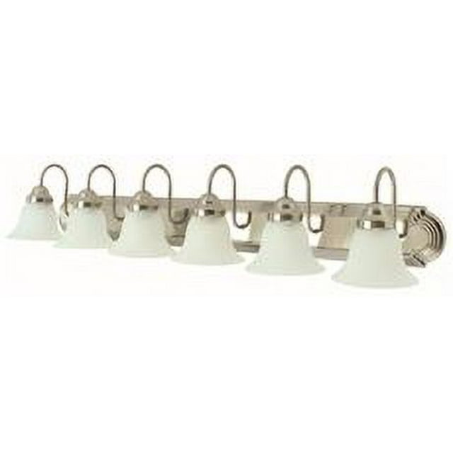 Monument 6-Light Wall Fixture, Brushed Nickel, 48 In., Uses 6 100-Watt ...