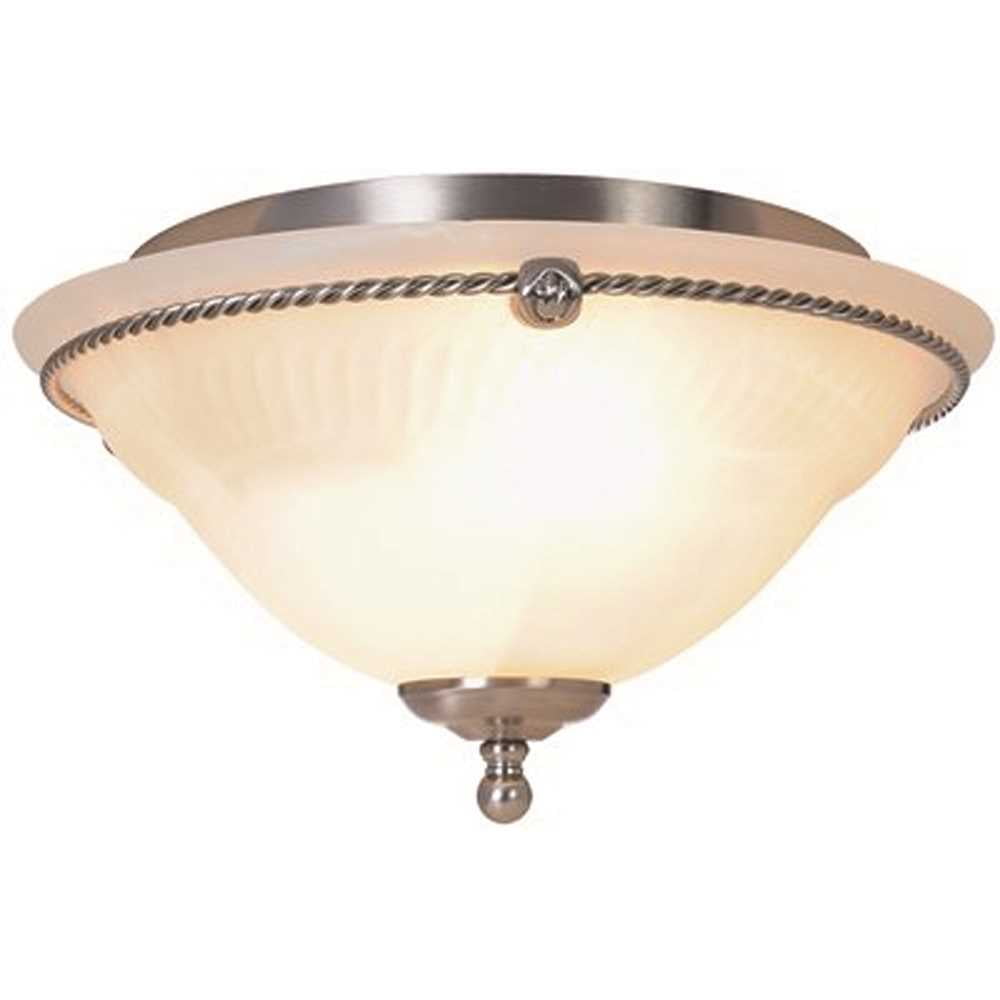 Monument 617026 2-Light Brushed Nickel Ceiling Flushmount with ...