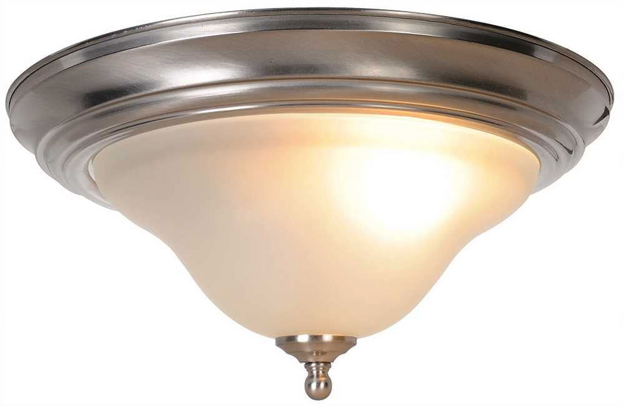 Monument 617257 2-Light Brushed Nickel Flushmount - Walmart.com