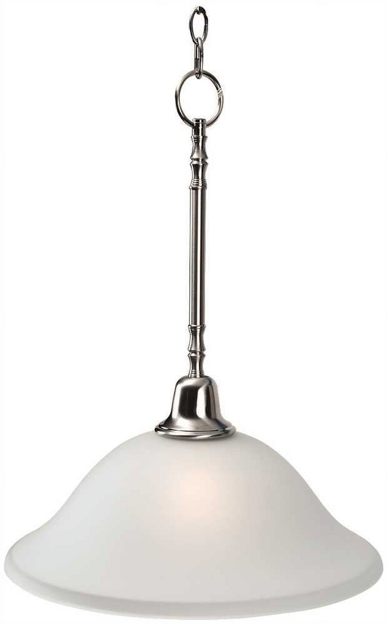Monument 617261 1-Light Brushed Nickel Pendant with Frosted Glass ...