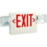 Monument Exit And Led Emergency Light Combination, Single Face With Red ...