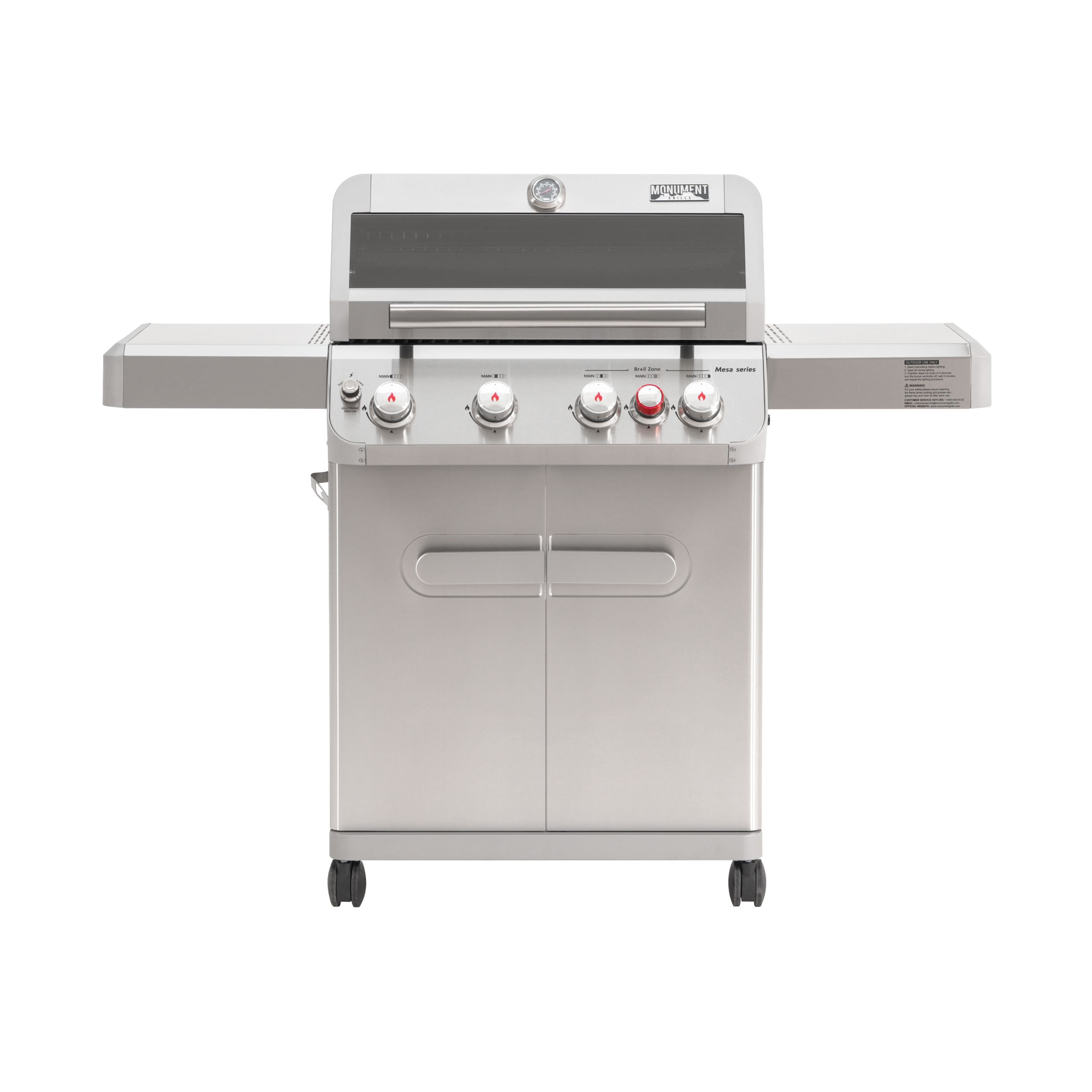 Monument Grills 4+1 Burner Natural Gas Grill with Natural Gas Hose ...